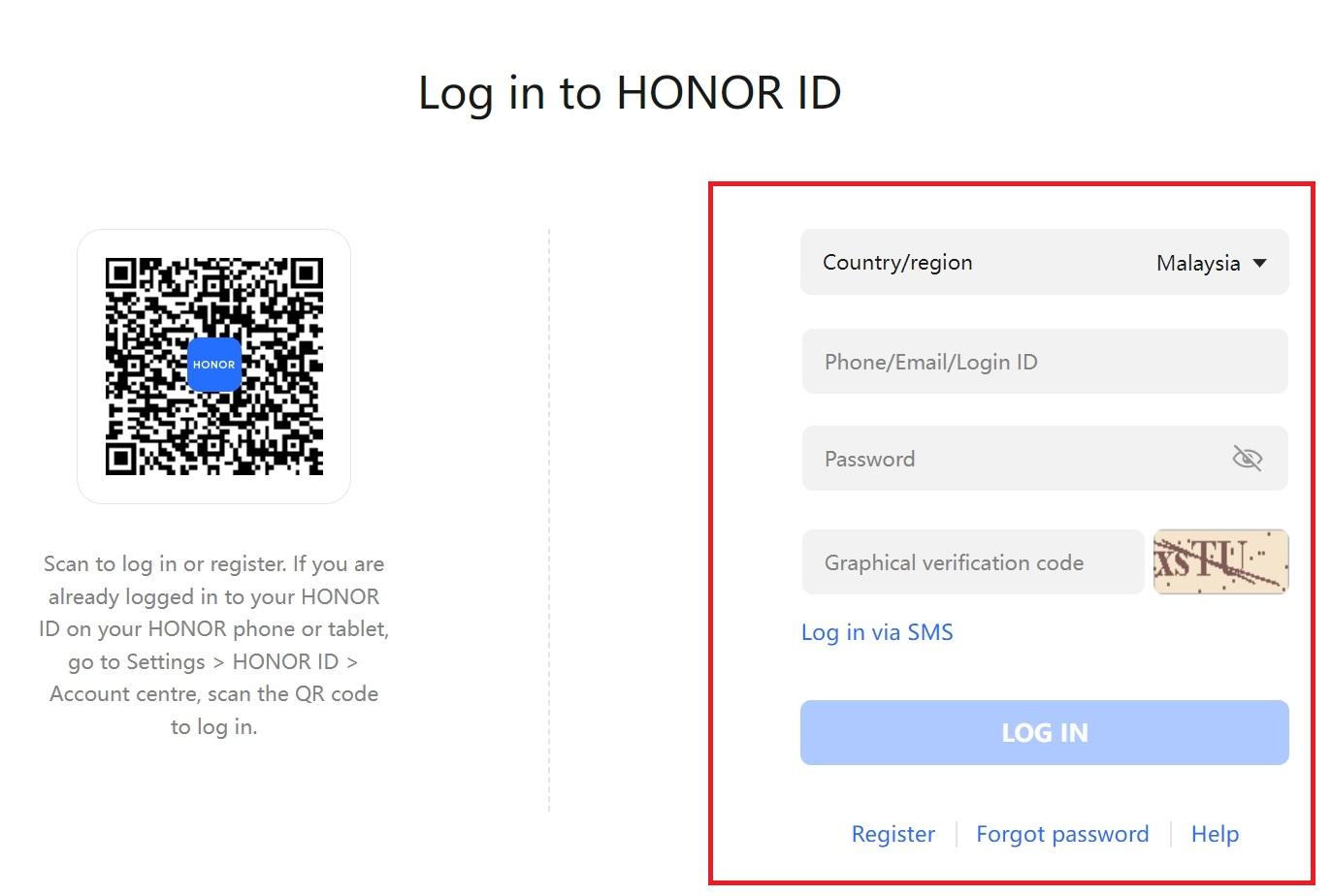 ②Log in with phone number and verification code.