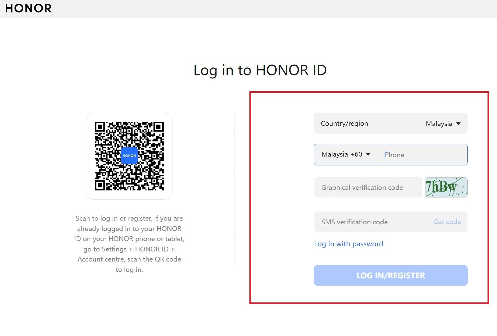 ③Log in with QR Code if your HONOR account has already logged in on ...