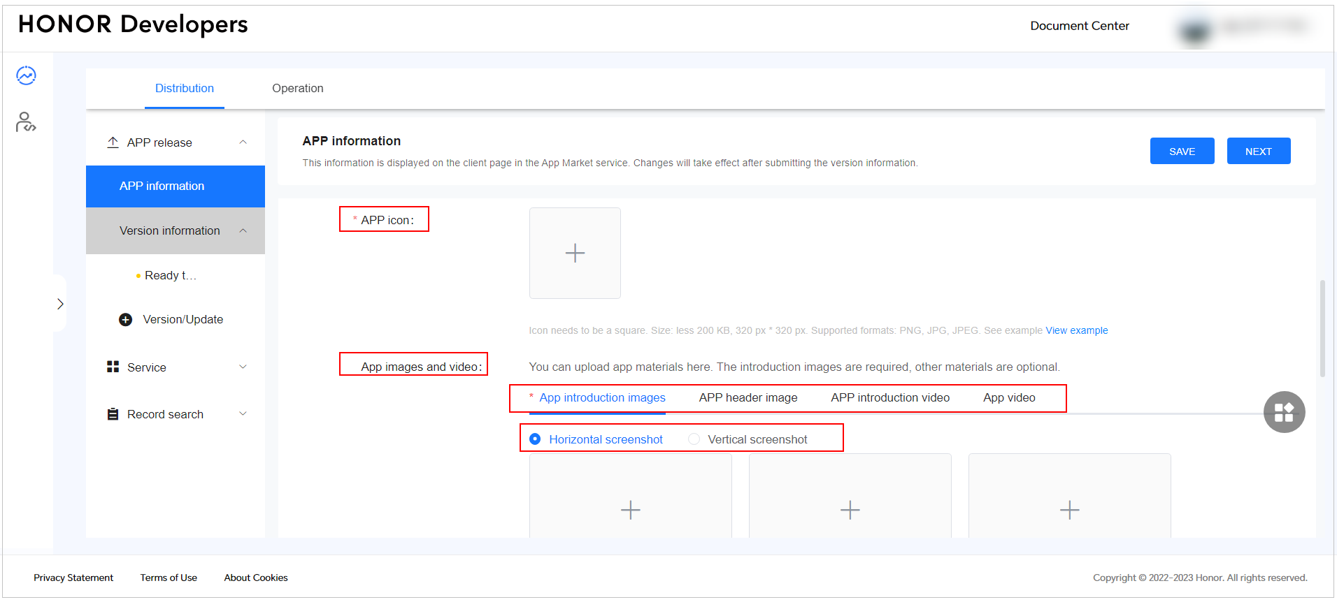 The size, ratio, format of requirements for app materials are as follows: