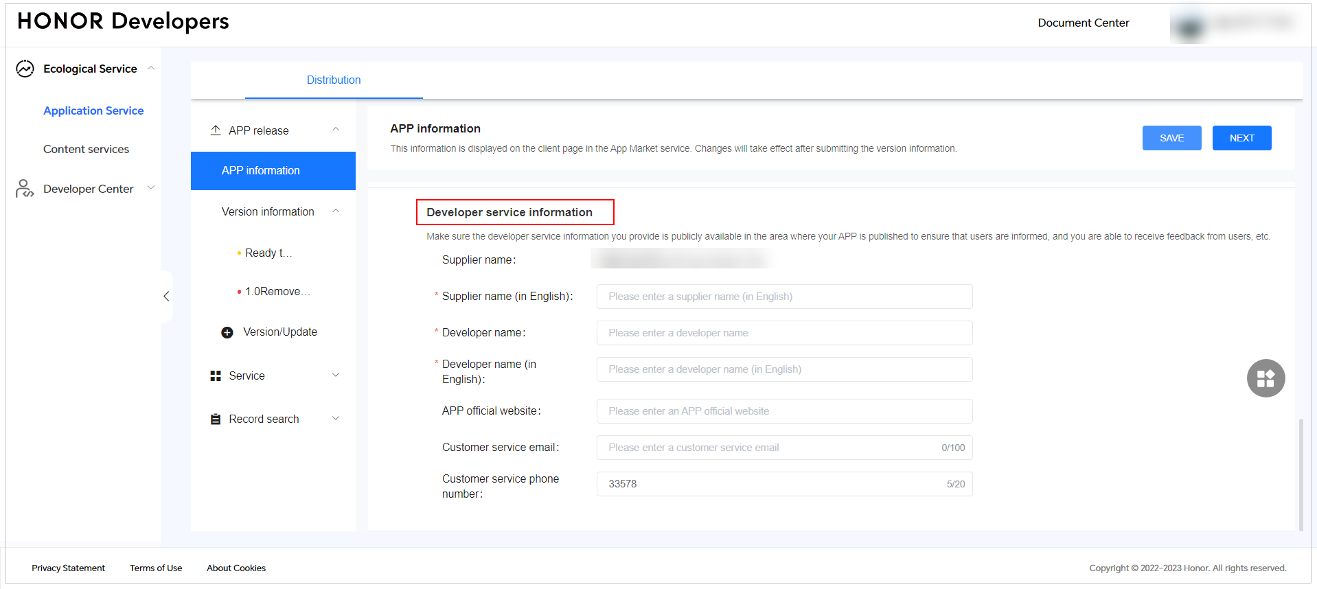 For further steps on publishing an app, please visit "App Release" to publish your app.
